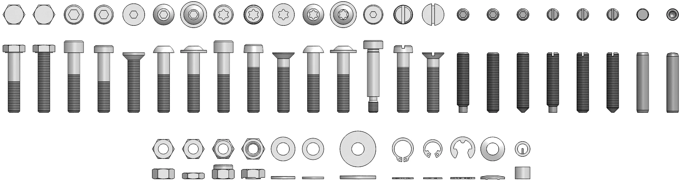 Replace the Toolbox with your own library - Fastener Models