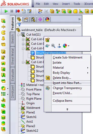 Weldment drawing: a sheet for every body in one click - CAD Booster